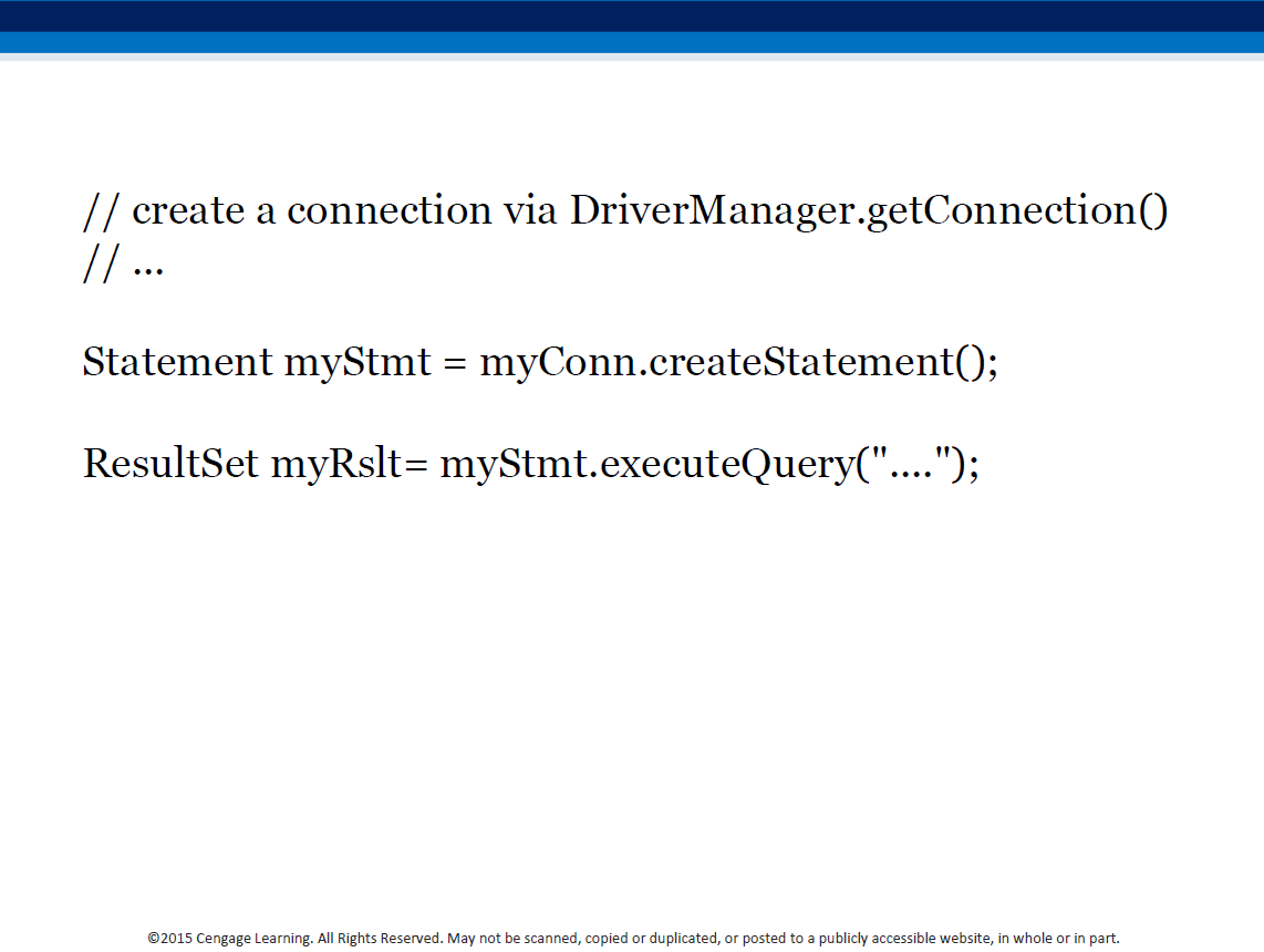 Database connectivity